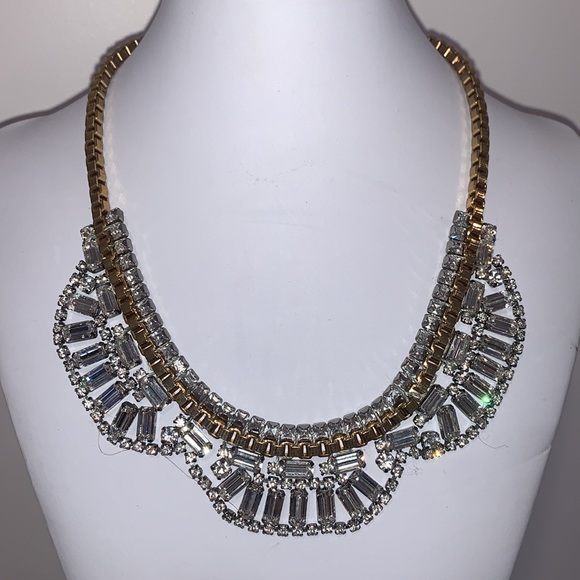 Fossil | Jewelry | Fossil Necklace Chain Links And Rhinestones | Poshmark